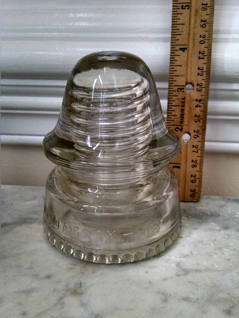 1940s-1960s Hemingray Insulator 19 Made in USA Clear Perfect Condition ...