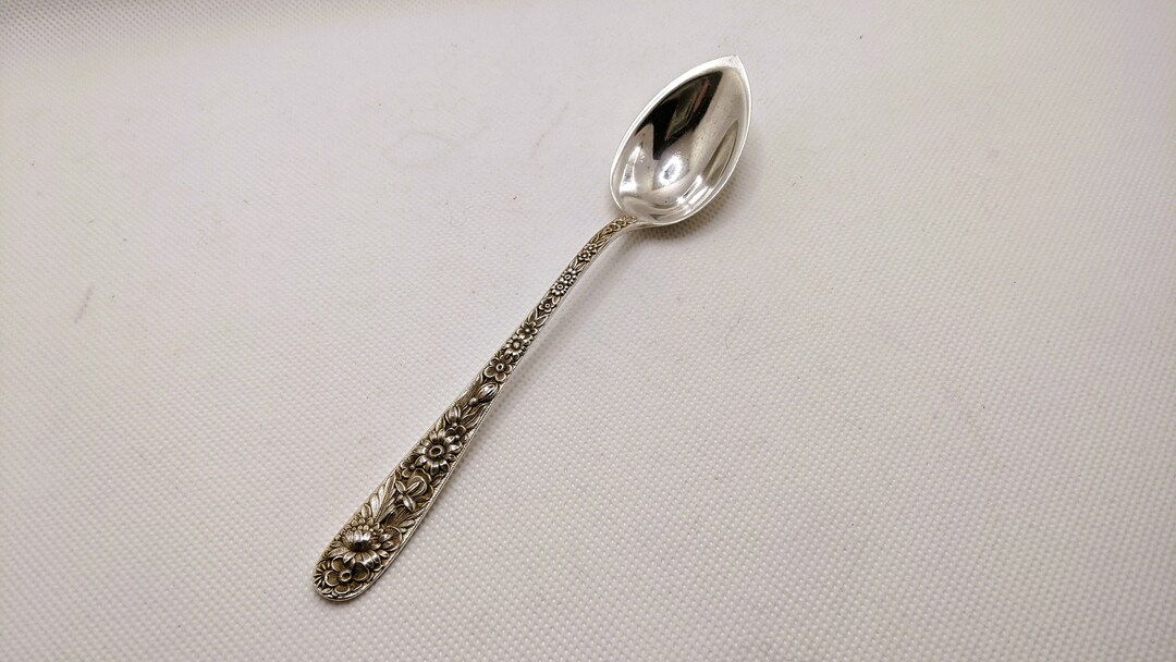 1924-1932 S Kirk & Son Inc Repousse Sterling Silver Fruit Orange Spoon ...