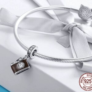 Photo Camera Photography Hobby Dangle Charm Sterling Silver - Etsy