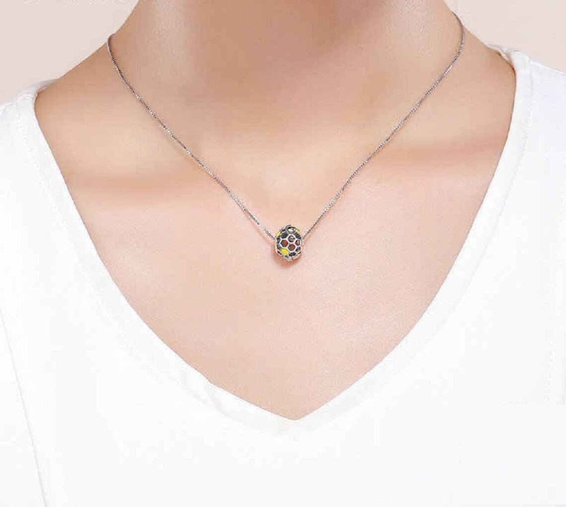 Honey Bee Bead Charm With Enamel Made From Sterling Silver 925 | Etsy