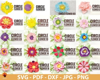 Paper flower template paper flower wall DIY paper flower | Etsy