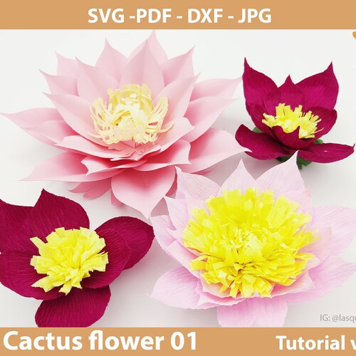 10 Paper Flower Center Templates SVG PDF PNG / Digital | Etsy