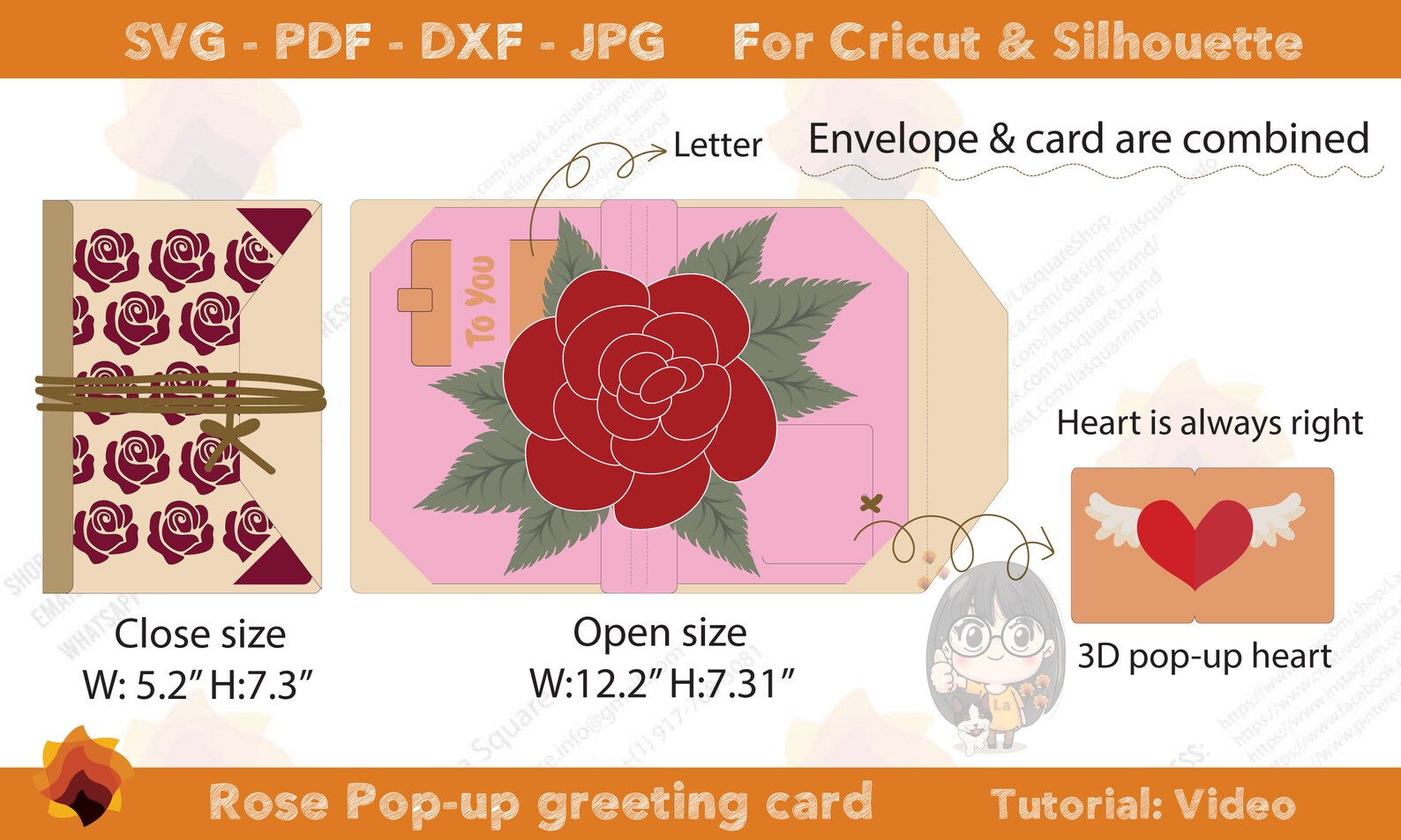 3D Pop-up Rose Greeting Card Flower Pop up Card Printable 3d - Etsy