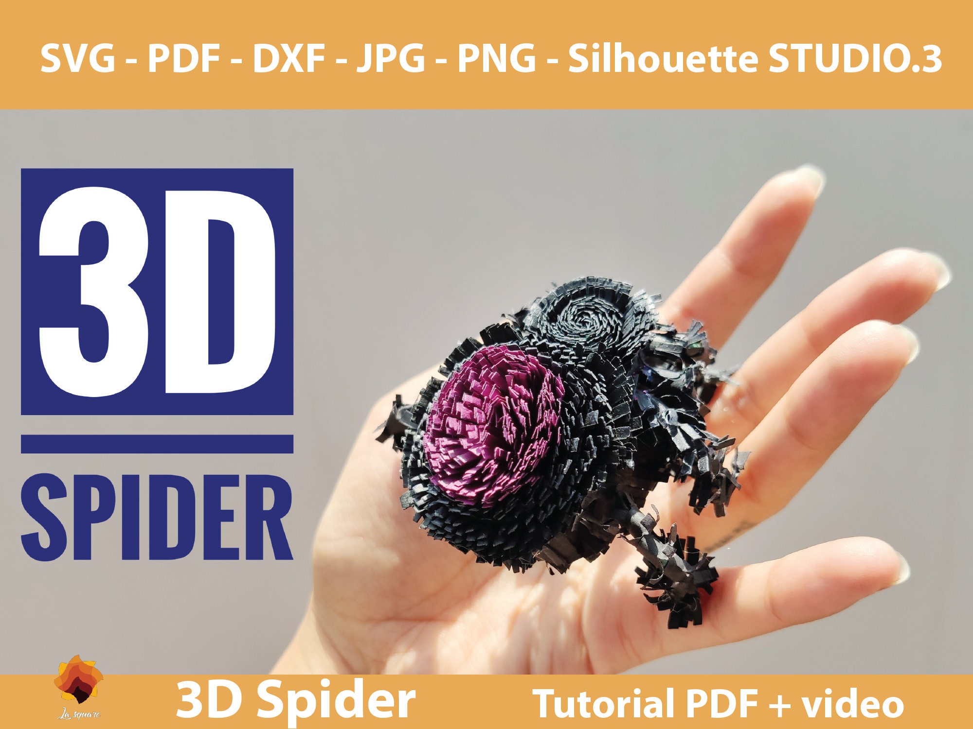 3D Spider and Spider Flowers Templates 3d Spider Svg Spider - Etsy