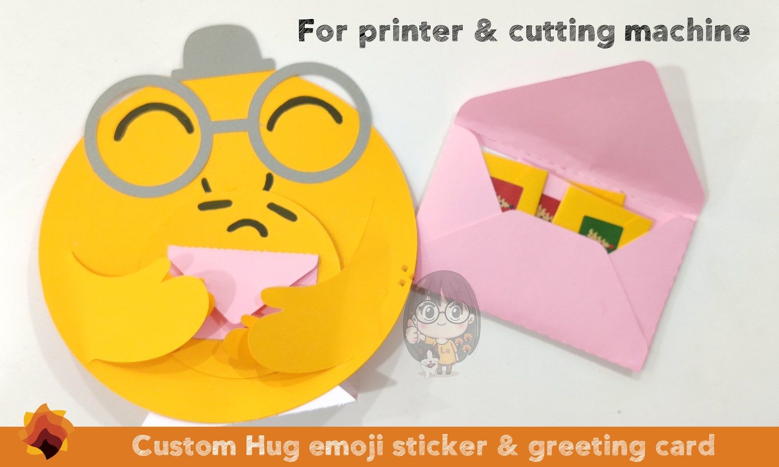 86 Hug Emoji Greeting Cards Stickers and 19 Silhouettes | Etsy