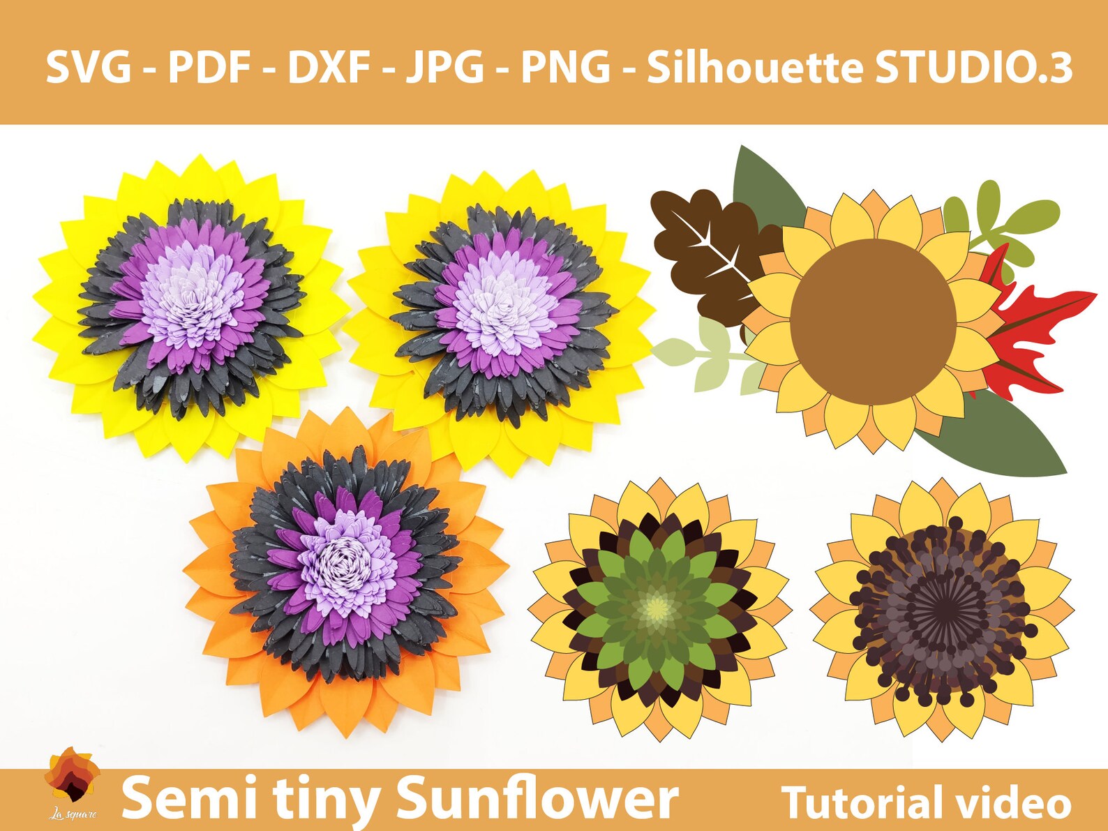 04 SUNFLOWER Paper Flowers Backdrop Template Sunflower - Etsy