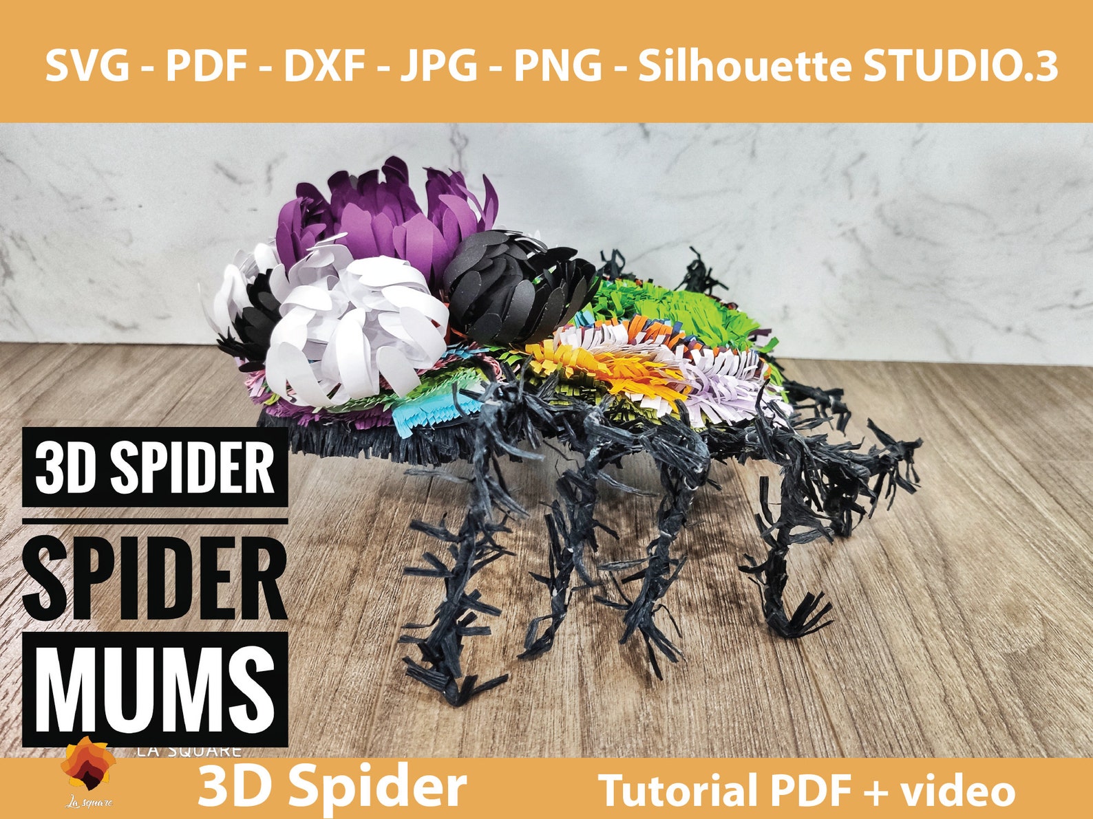 3D Spider and Spider Flowers Templates 3d Spider Svg Spider - Etsy