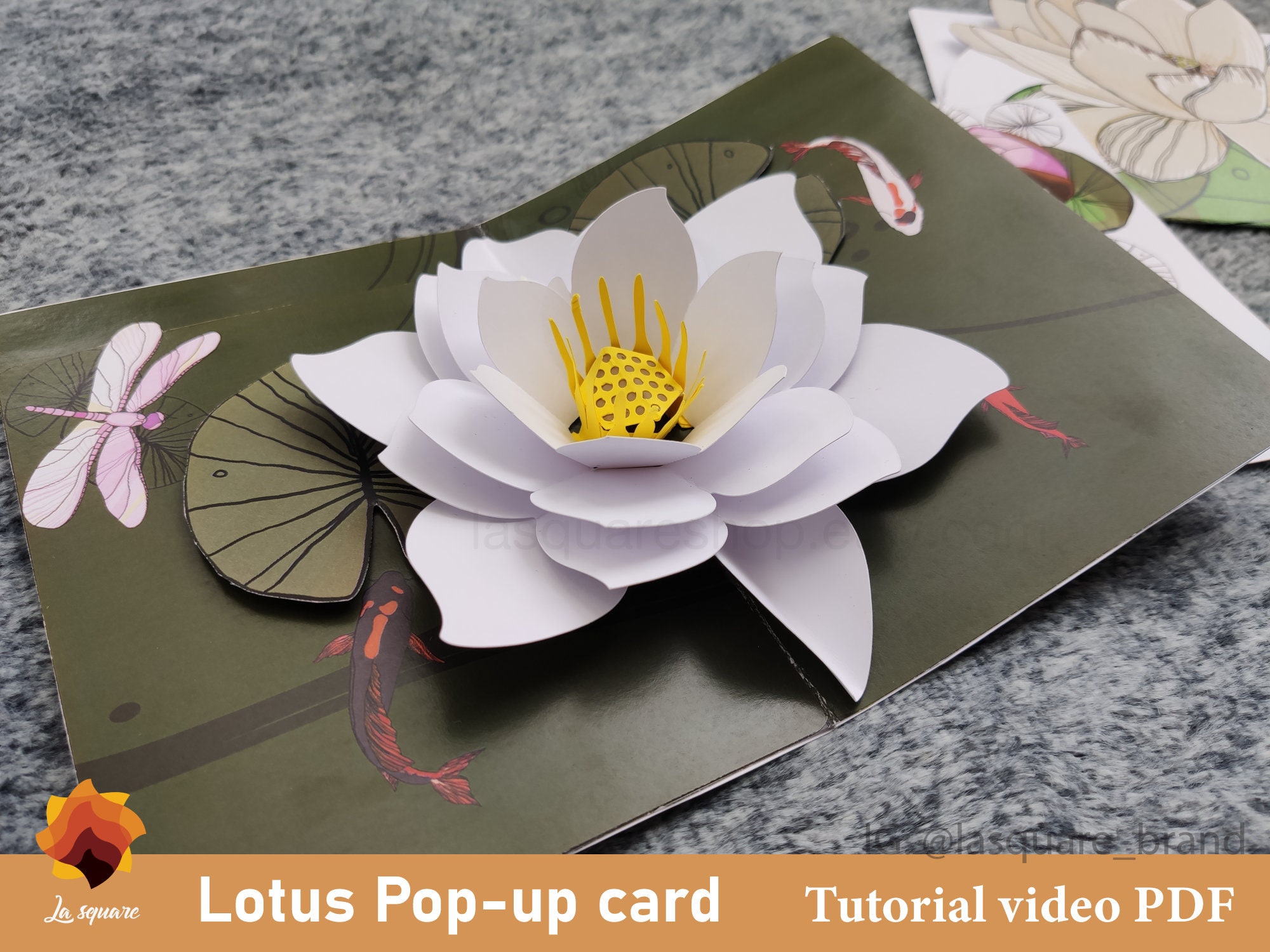 3D Lotus Pop-up Greeting Card 5x7 Flower Pop-up Card - Etsy Canada