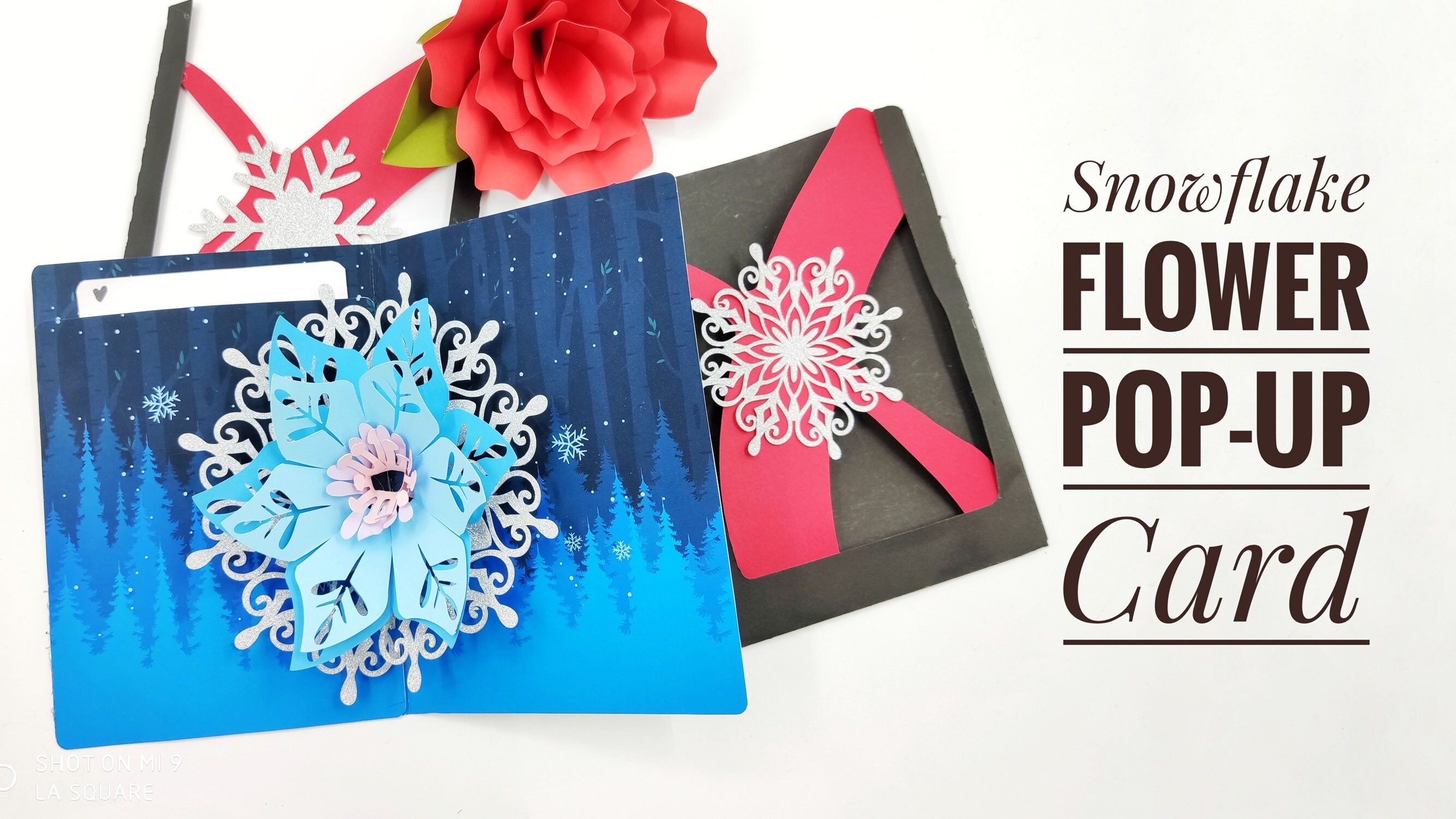 Snowflake Pop-up 5x7in Greeting Card Snowflake Pop-up Card | Etsy UK