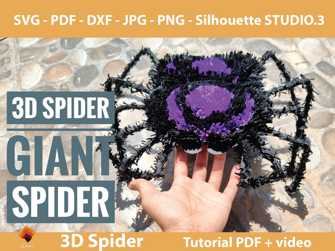 3D Spider and Spider Flowers Templates 3d Spider Svg Spider - Etsy