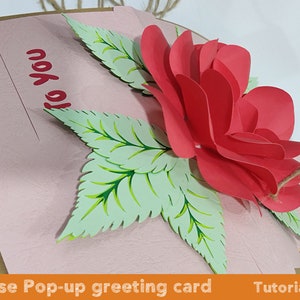 3D Pop-up Rose Greeting Card Flower Pop up Card Printable 3d - Etsy