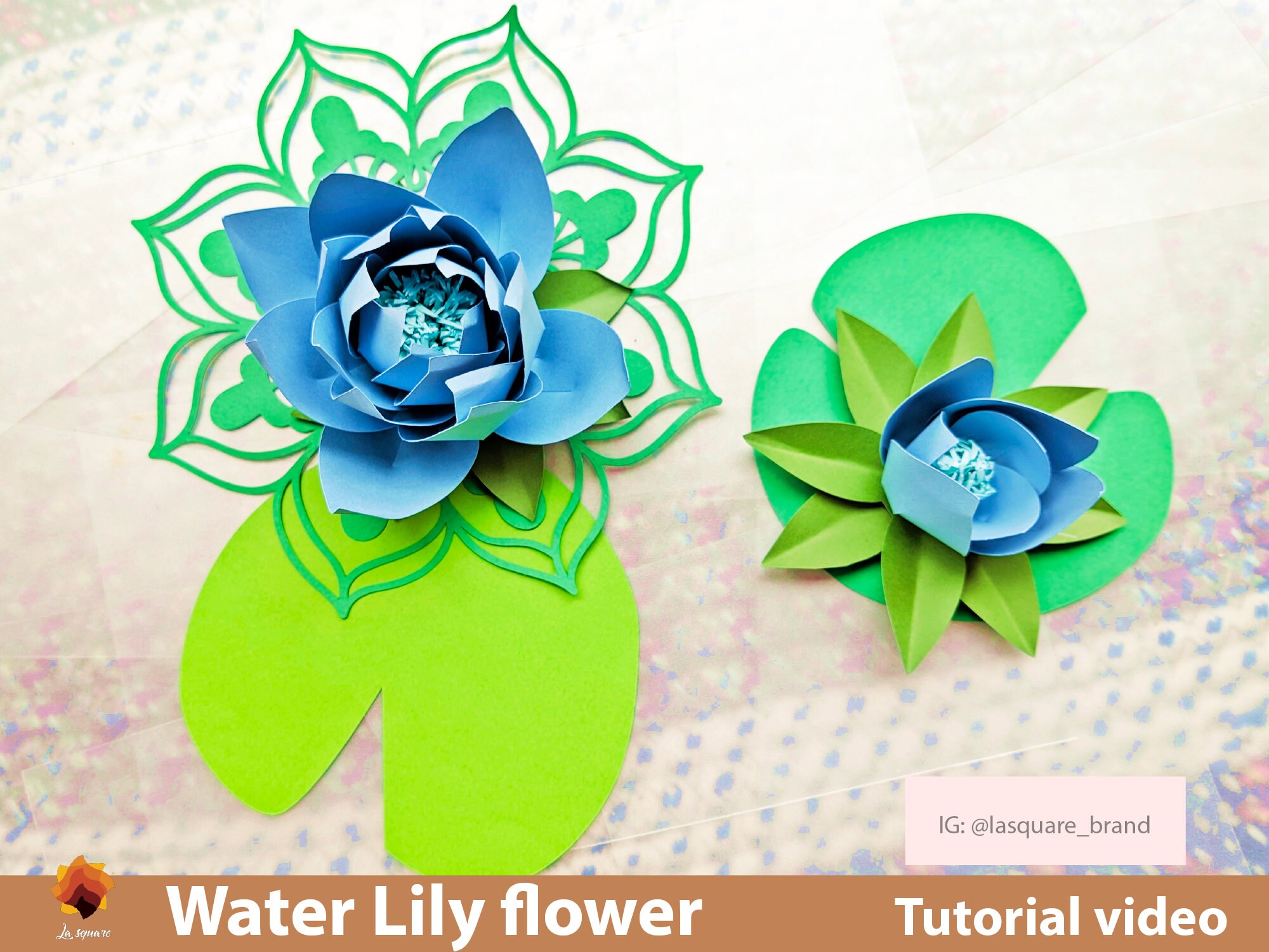 Water Lily Paper Flowers Template SVG DIY Paper Flower - Etsy