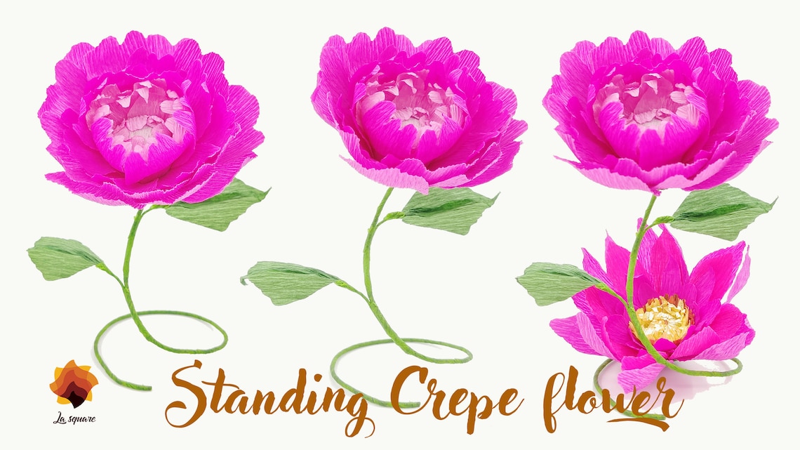 20 Crepe Paper Flower Templates Crepe Flower SVG Crepe - Etsy