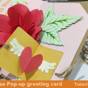 3D Pop-up Rose Greeting Card Flower Pop up Card Printable 3d - Etsy