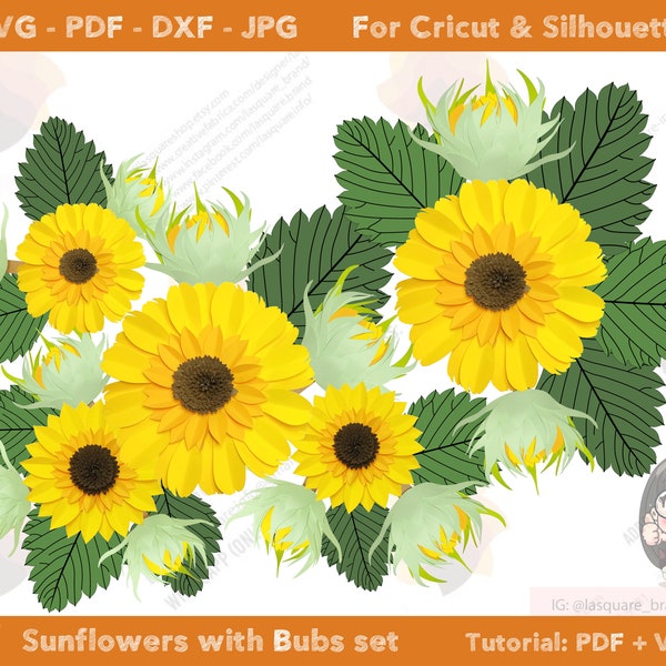 Paper Sunflower Svg - Etsy