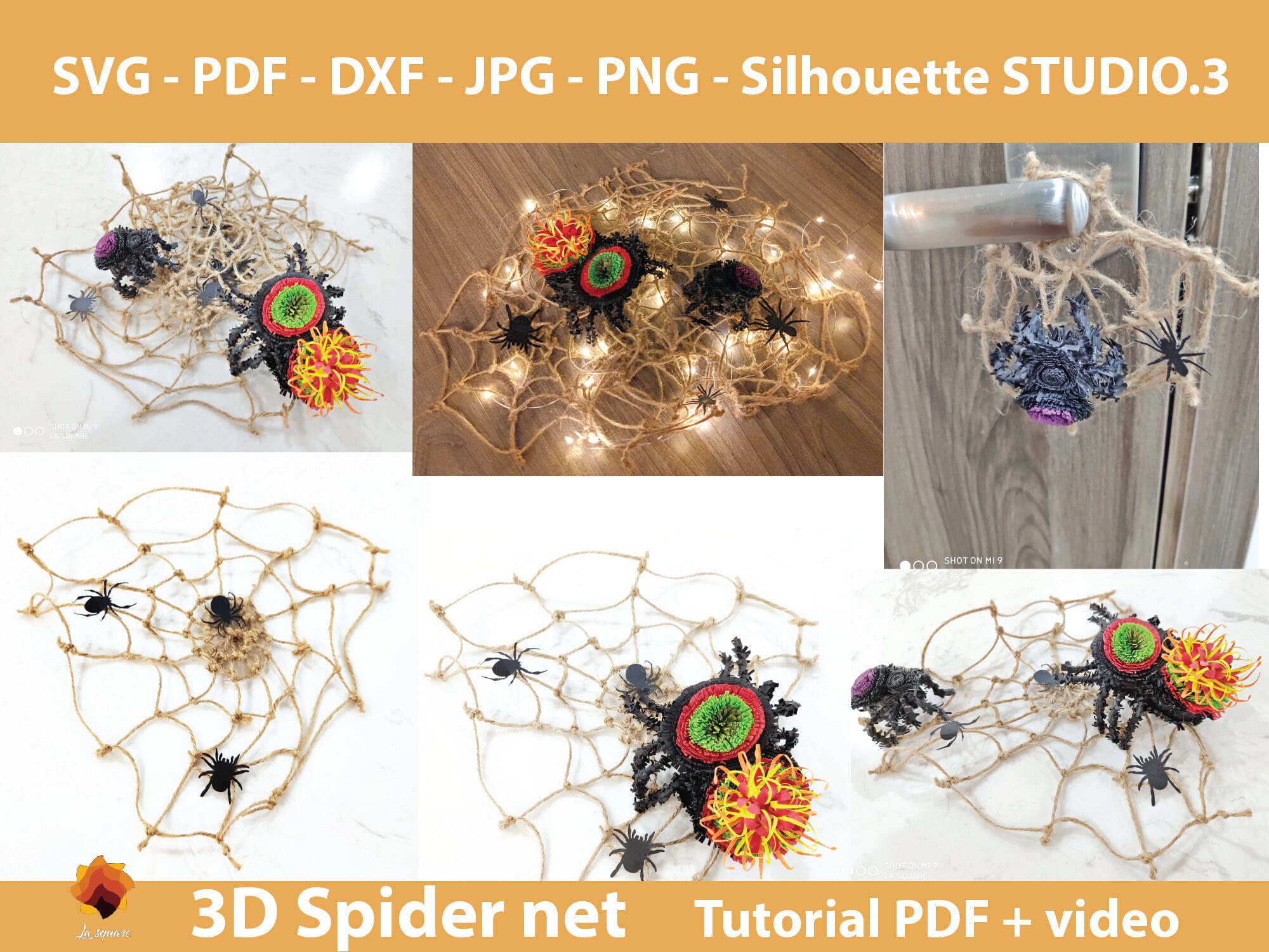 3D Spider and Spider Flowers Templates 3d Spider Svg Spider - Etsy