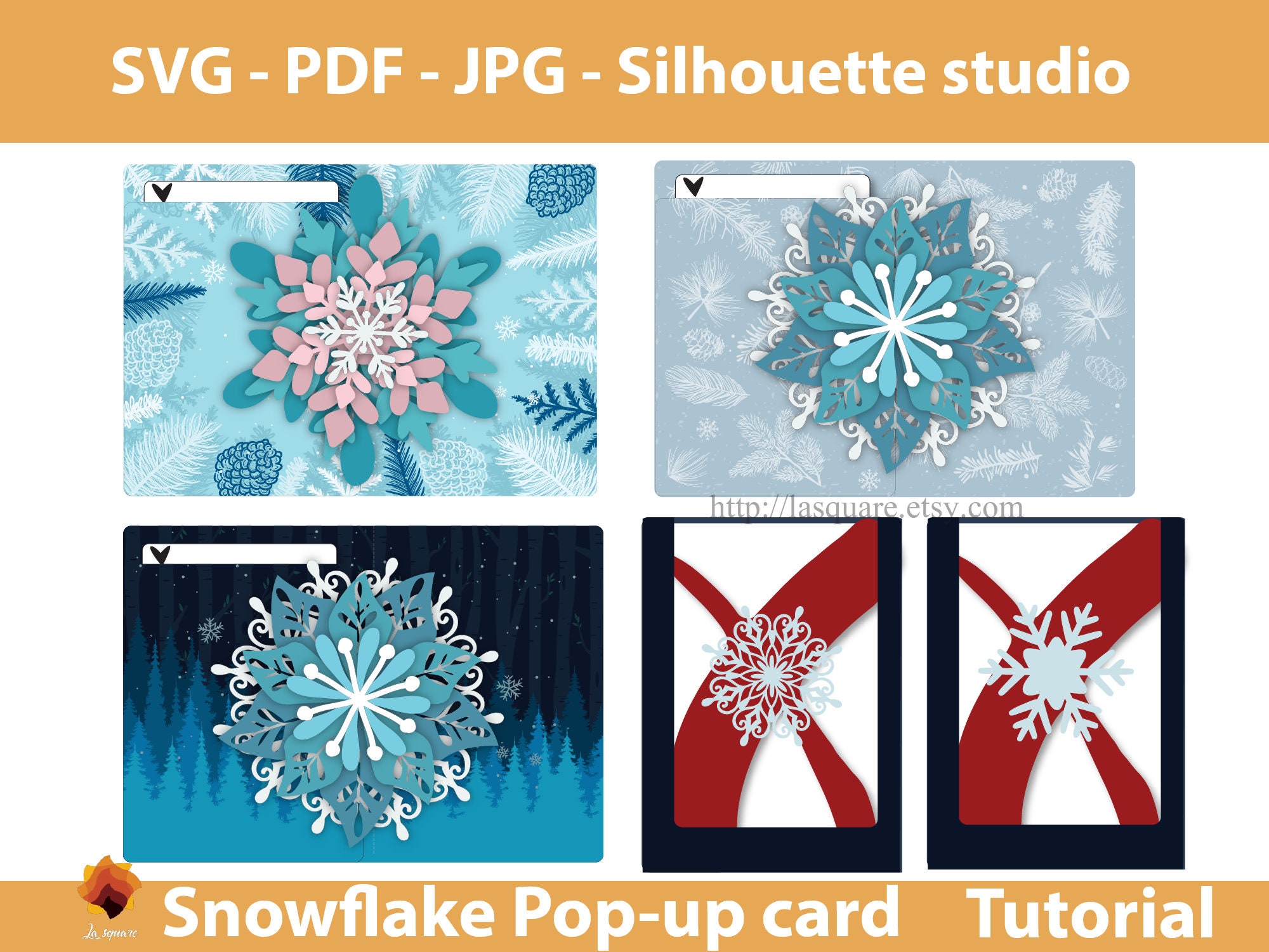 Snowflake Pop-up 5x7in Greeting Card Snowflake Pop-up Card - Etsy UK