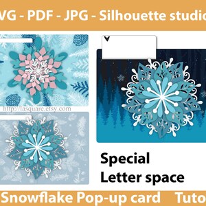Snowflake Pop-up 5x7in Greeting Card Snowflake Pop-up Card - Etsy
