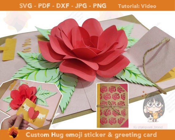 3D Pop-up Rose Greeting Card Flower Pop up Card Printable 3d - Etsy 3D Pop-up Rose Greeting Card Flower Pop up Card Printable 3d - Etsy
