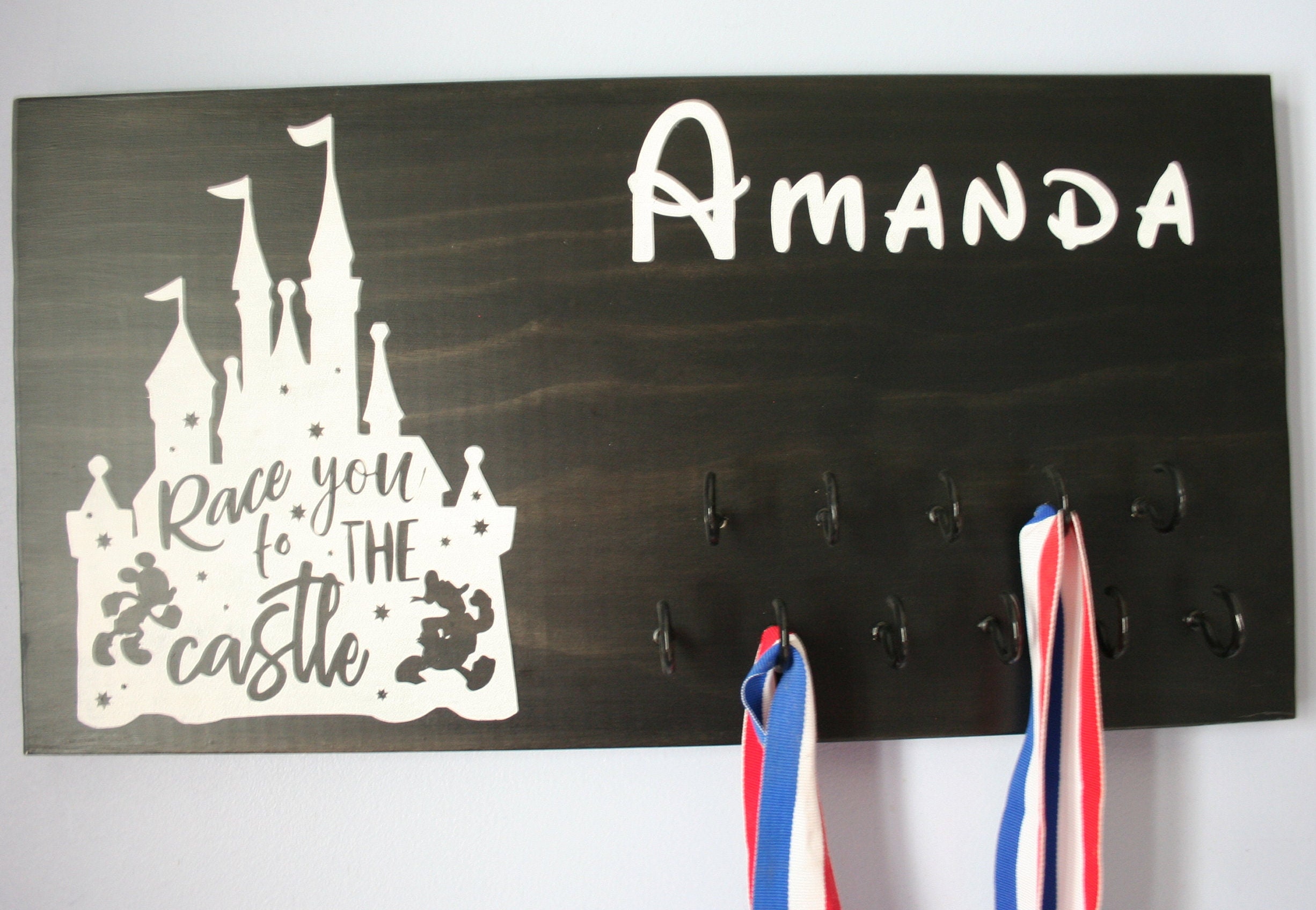 Run Disney Inspired Race You to the Castle Medal Display - Etsy