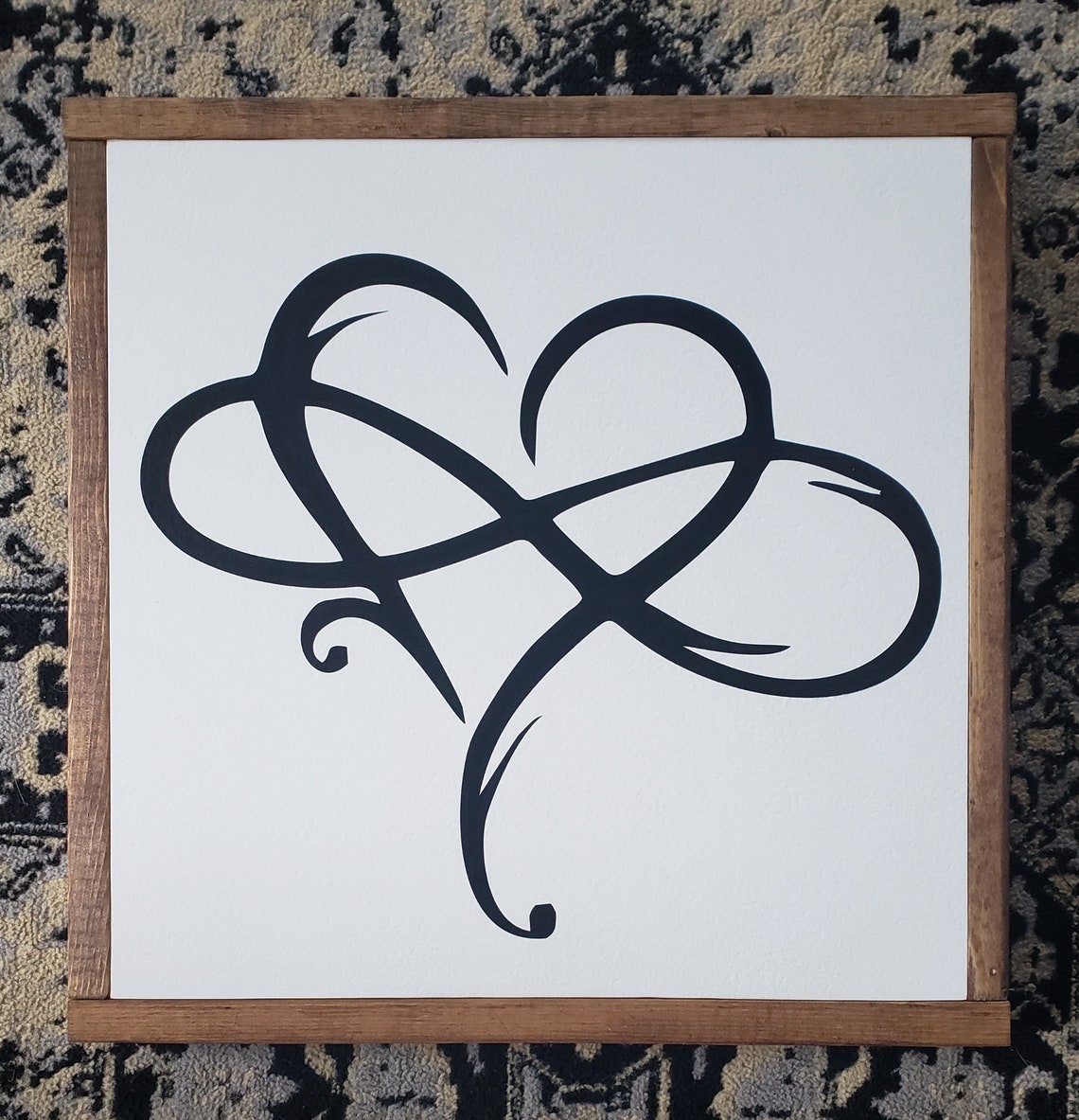 Infinity heart sign/ I love you infinity/ farmhouse/ handmade | Etsy