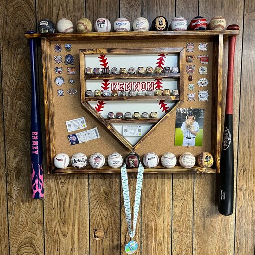 Homeplate Baseball and Ring Display - Etsy