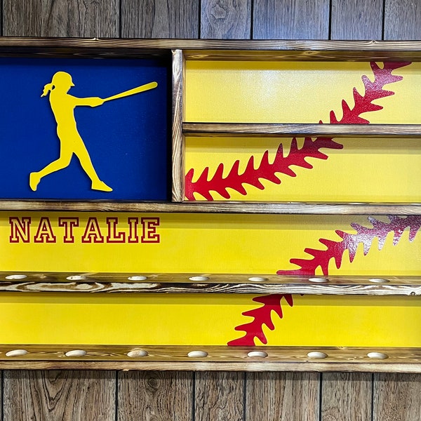 Softball Medal Holder - Etsy
