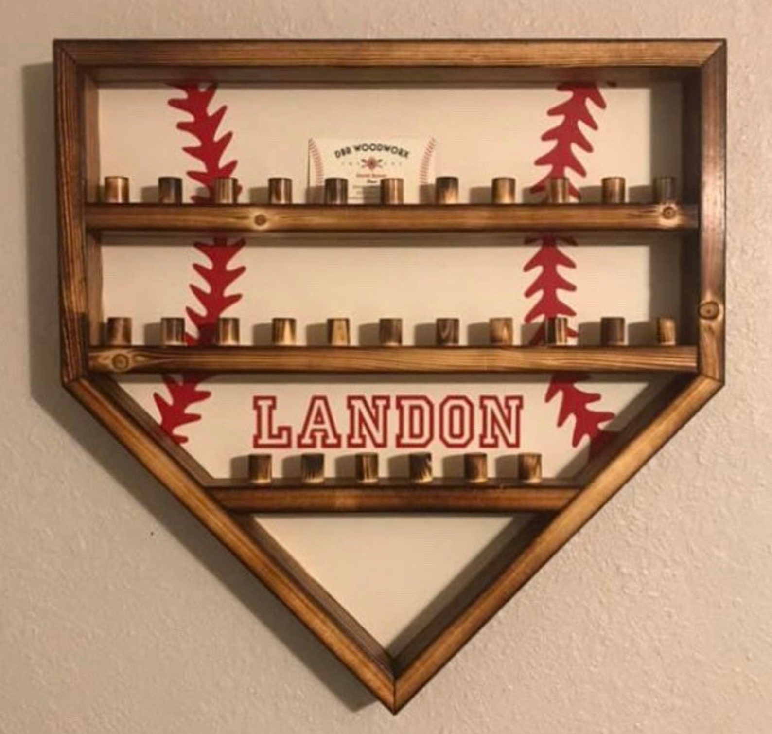 Baseball Homeplate 28 Ring Display Case Holder - Etsy