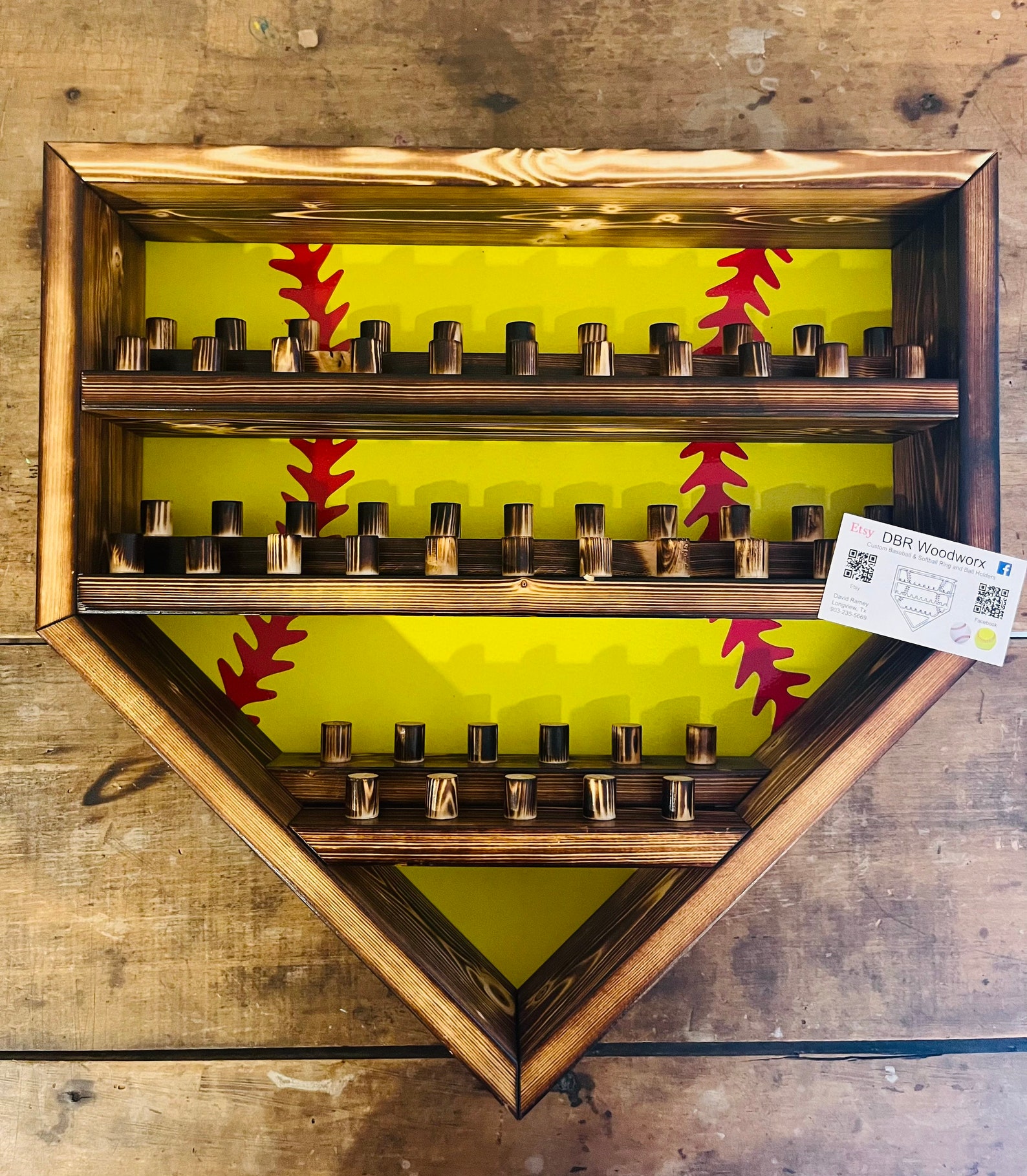 Softball Homeplate 55 Ring Display Case Holder - Etsy