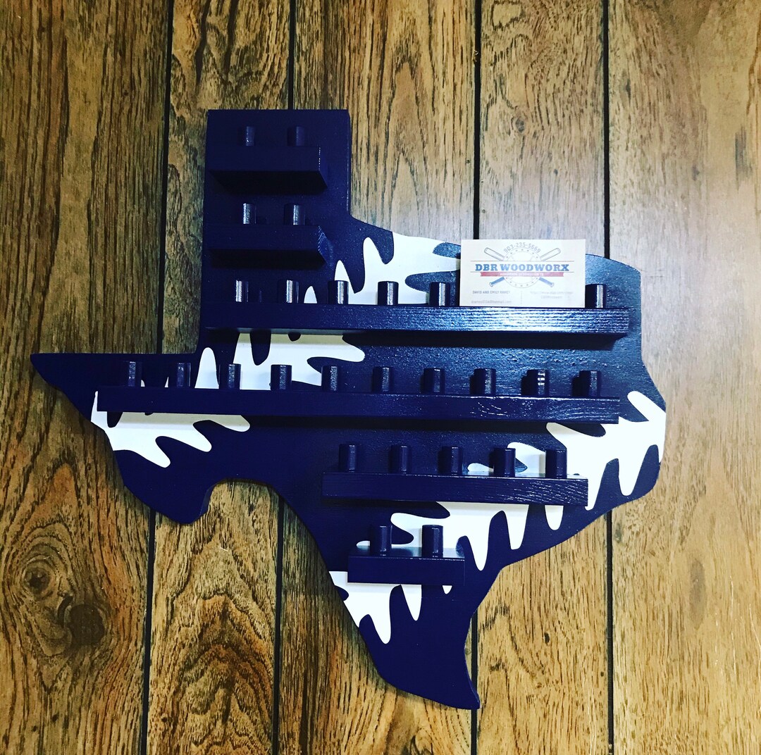 Texas State Shaped Baseball/softball Ring Display Case Holder - Etsy