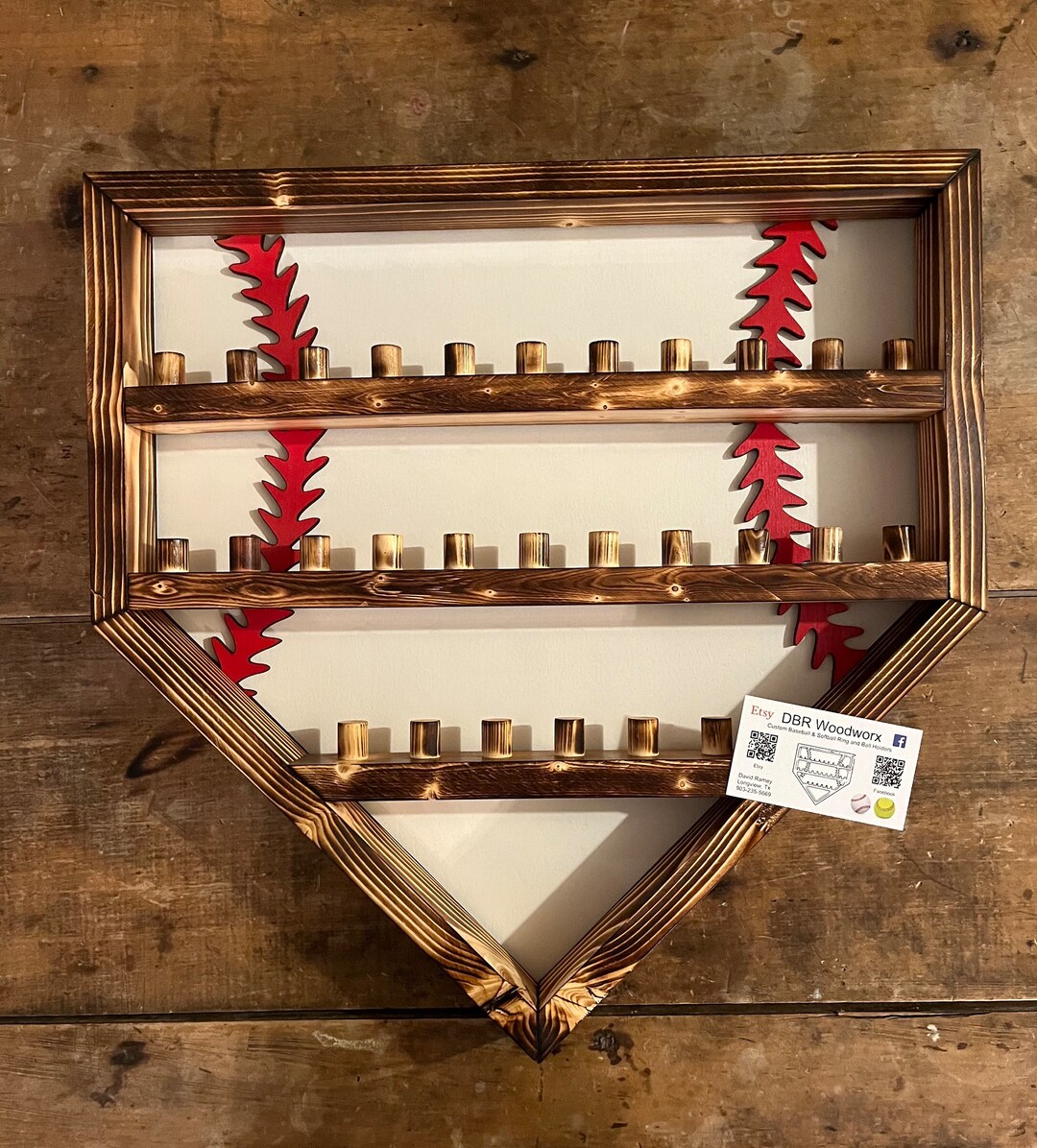 Baseball Homeplate 28 Ring Display Case Holder - Etsy
