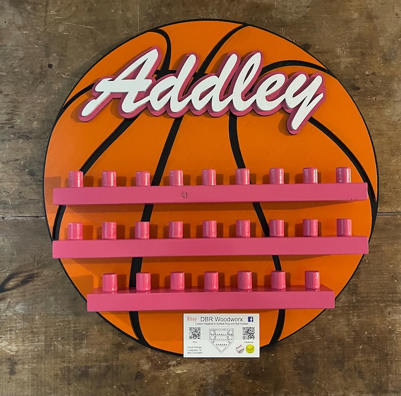 Basketball 25 Ring Display Case Holder 16” - Etsy