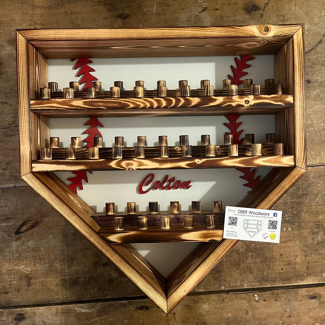 Baseball Homeplate 55 Ring Display Case Holder - Etsy