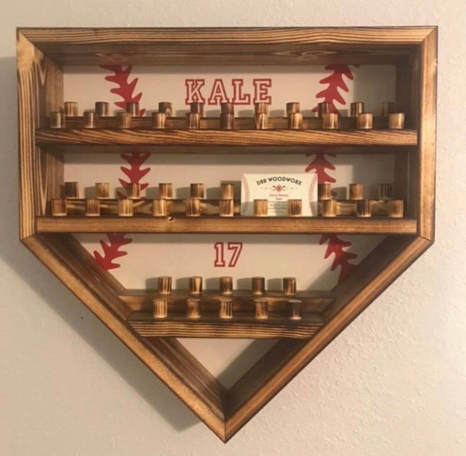 Baseball Homeplate 55 Ring Display Case Holder - Etsy