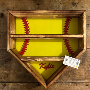 Softball Homeplate 7 Ball Display Case Holder - Etsy