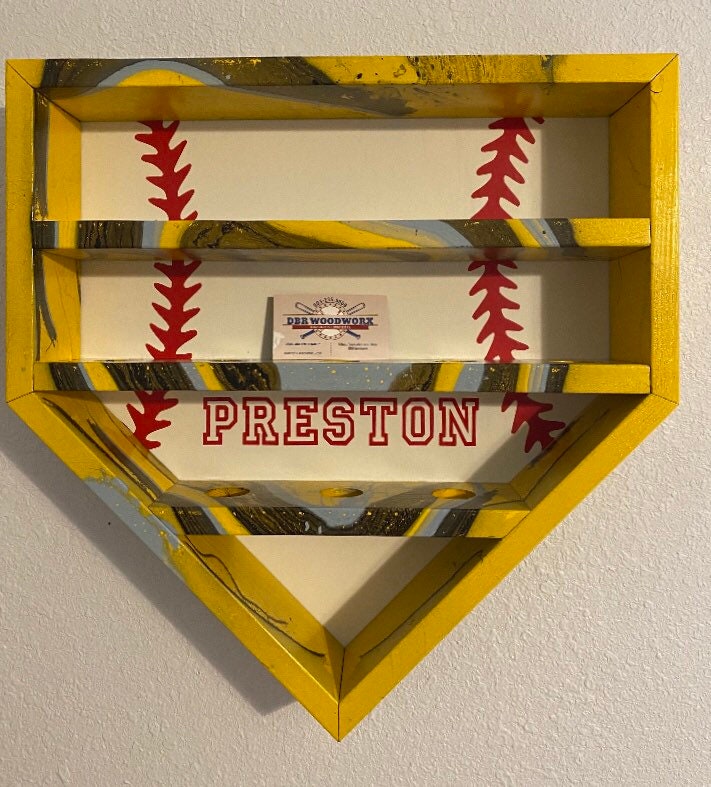 Baseball Homeplate 12 Ball Display Case Holder Hydodipped - Etsy