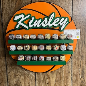 Basketball 25 Ring Display Case Holder 16” - Etsy