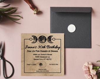 Goth Birthday Invitations - Etsy