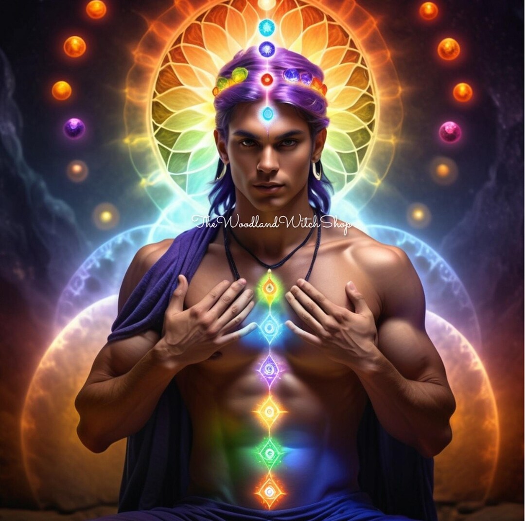 Tier 3 Male Chakra Fairy Spirit Companion | Energy Alchemist & Spiritual Guide - Etsy