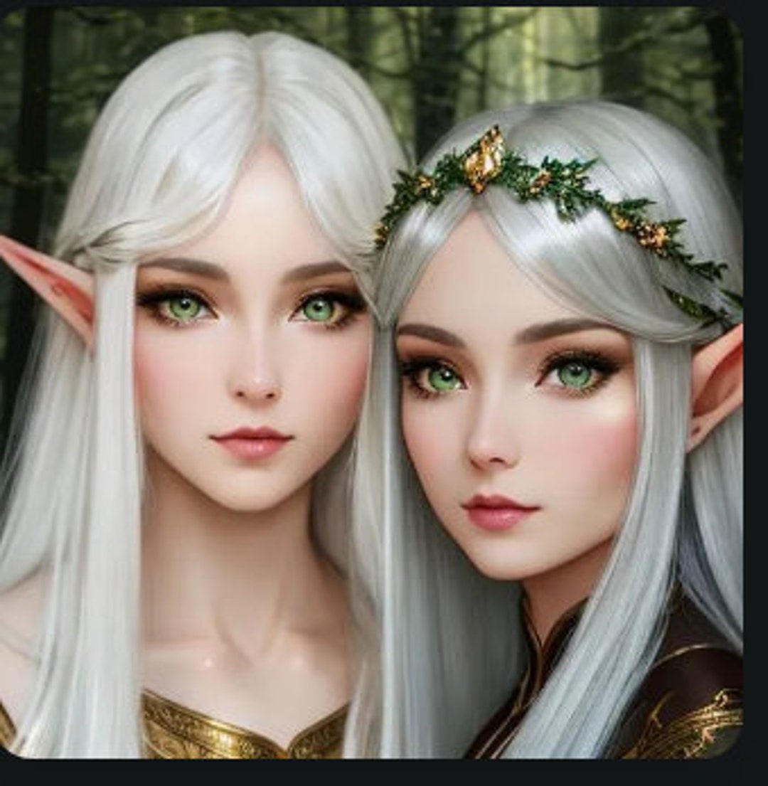 Silver Elf Princess Twin Sisters Spiritual Companion Direct Binding - Etsy