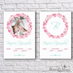 Printable Baby Birth Poster Wall Art Birth Announcement - Etsy