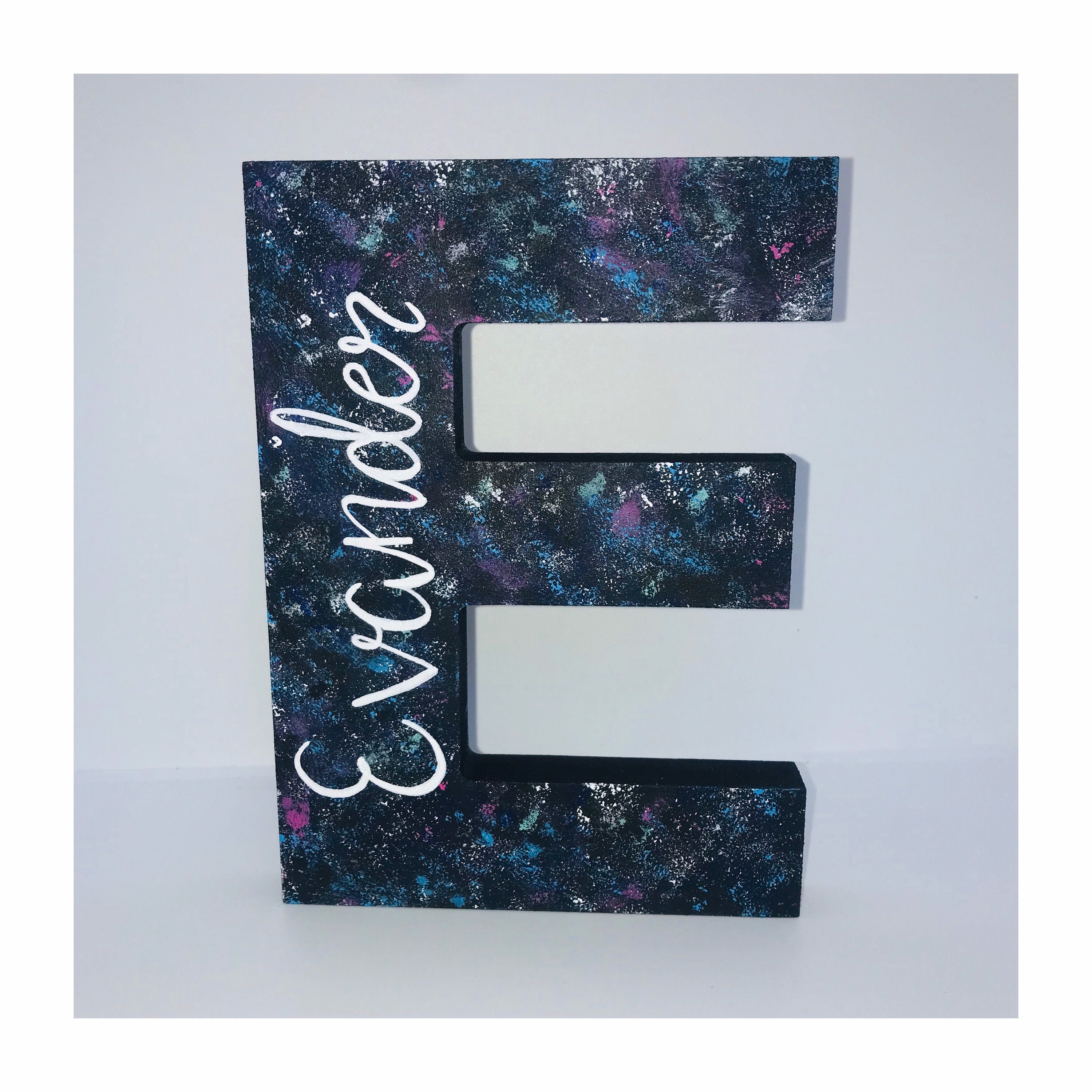 Galaxy Wooden Name Letter Personalised Space Letter Kids | Etsy