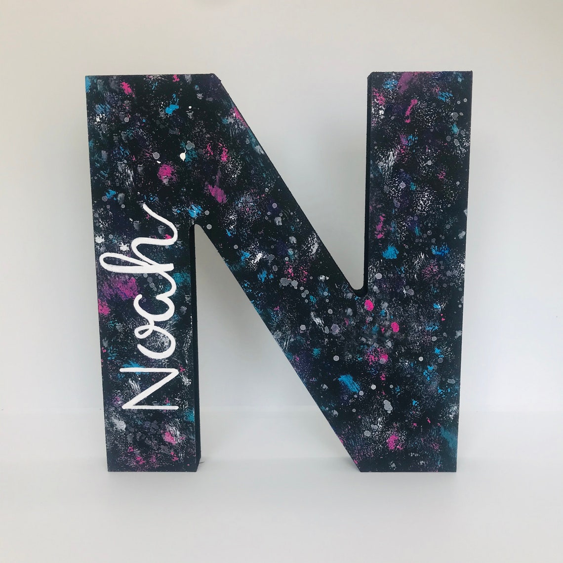 Galaxy Wooden Name Letter Personalised Space Letter Kids | Etsy