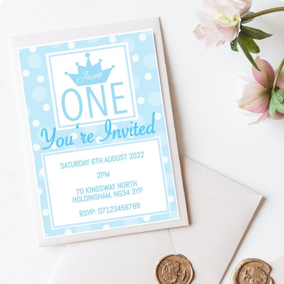 Blue Polka Dot Invitation Templates