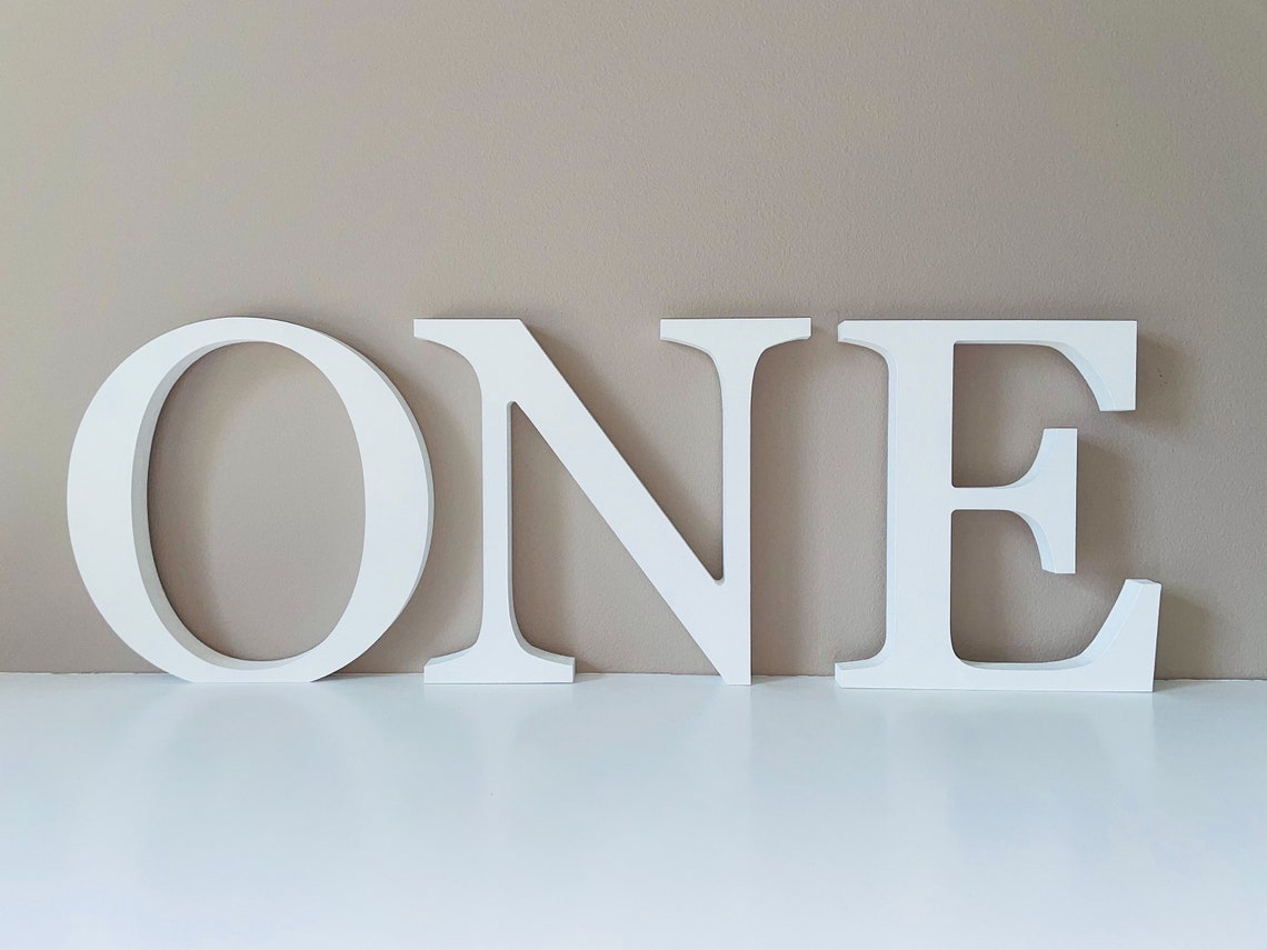 Large Wooden One Painted 1st Birthday Sign One Photo Prop - Etsy UK