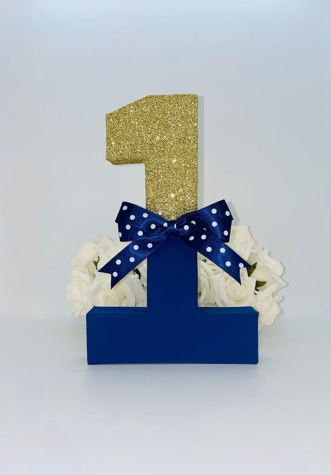 Gold Glitter Navy Number 1: First Birthday Photo Prop - Etsy