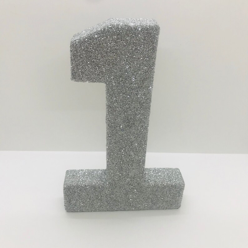 Blue Glitter Number 1 Glitter Number One Freestanding - Etsy UK