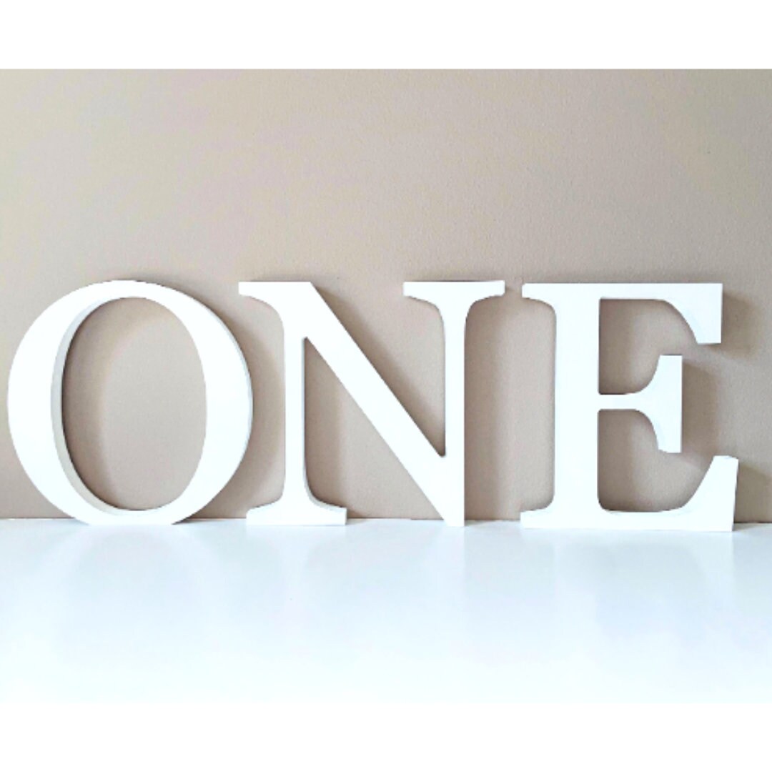 Large Wooden One, Painted 1st Birthday Sign, One Photo Prop, 1st ...