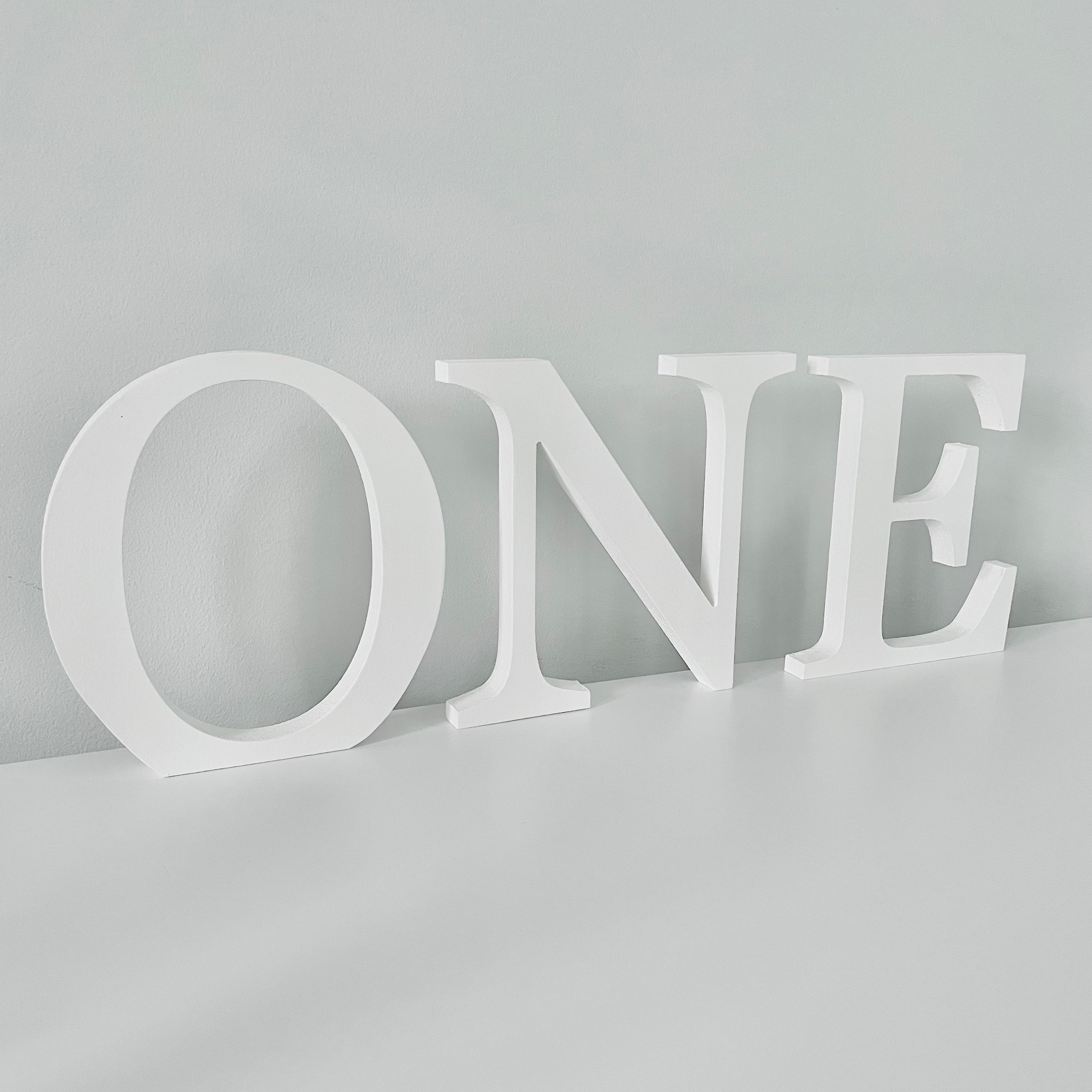 Large Wooden One Painted 1st Birthday Sign One Photo Prop - Etsy UK