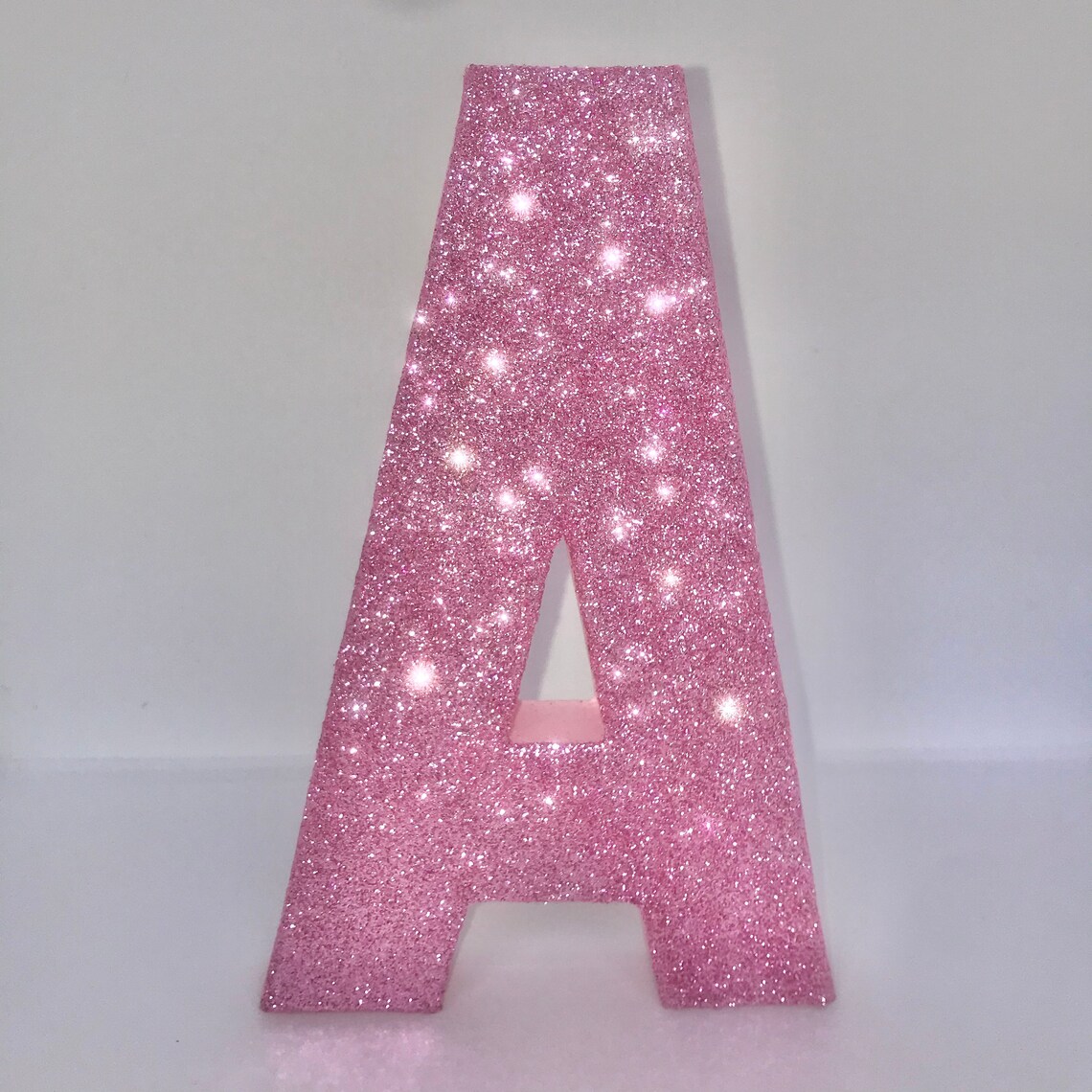 Pink Glitter Letter Freestanding Letters Paper Mache | Etsy UK